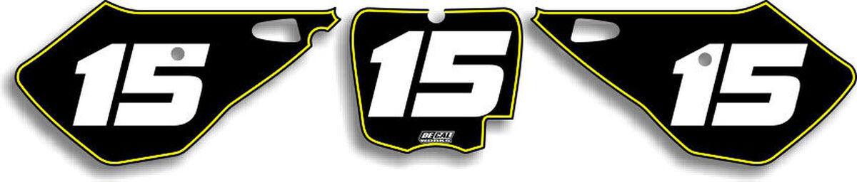 Cobra CX Yellow Bold Number Plate Graphics Kit