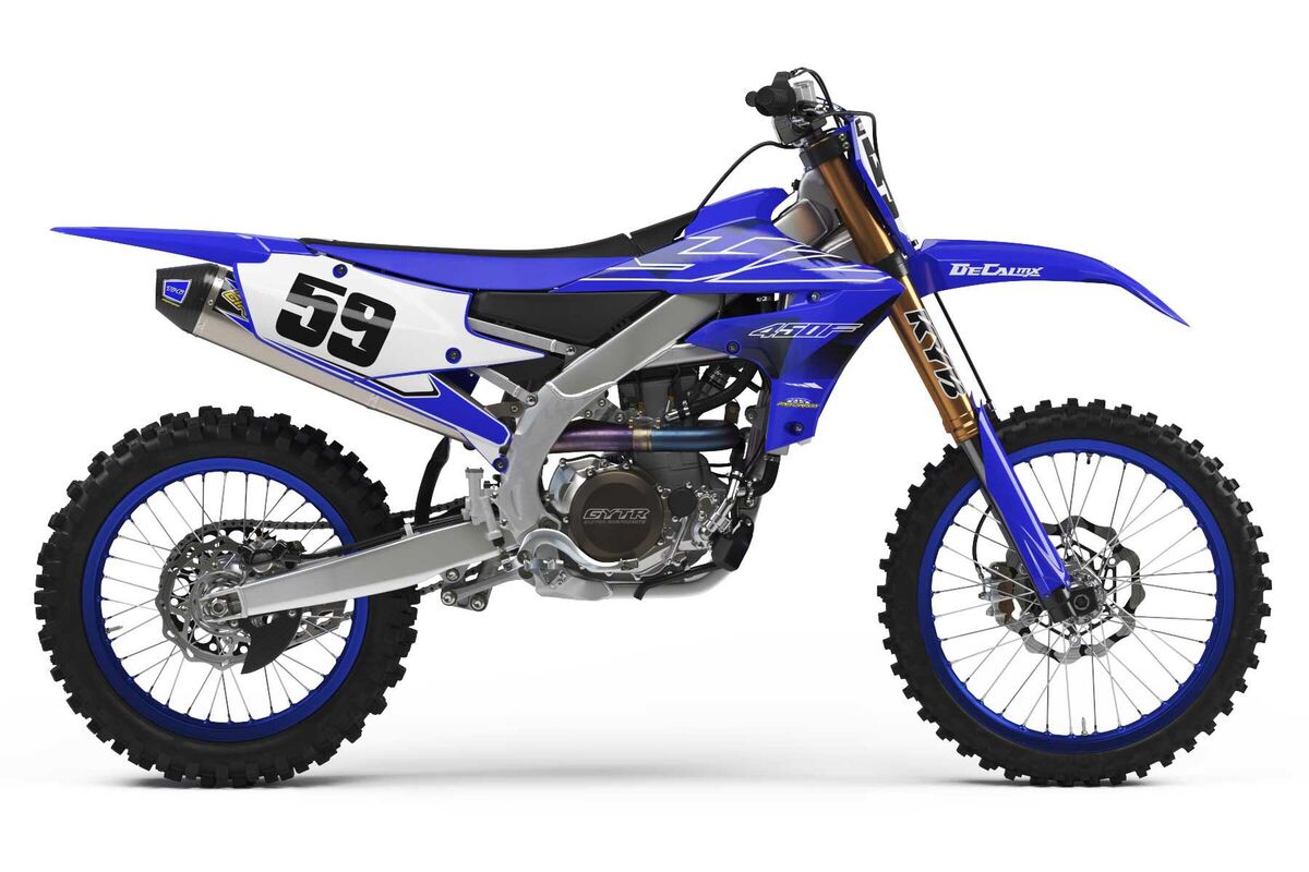 Yamaha YZ450F Black/White Super Semi Custom Rad Graphics Kit