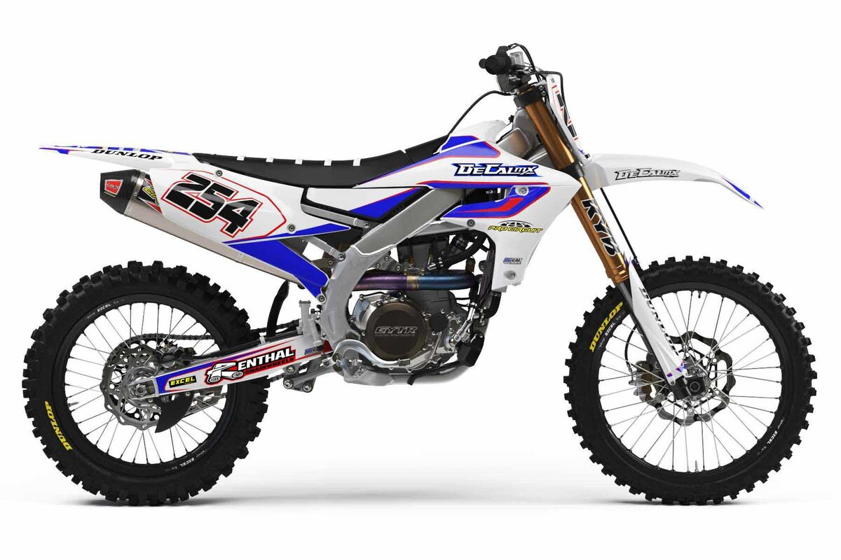 Yamaha YZ125 White/Black T-2 Semi Custom Full Graphics Kit