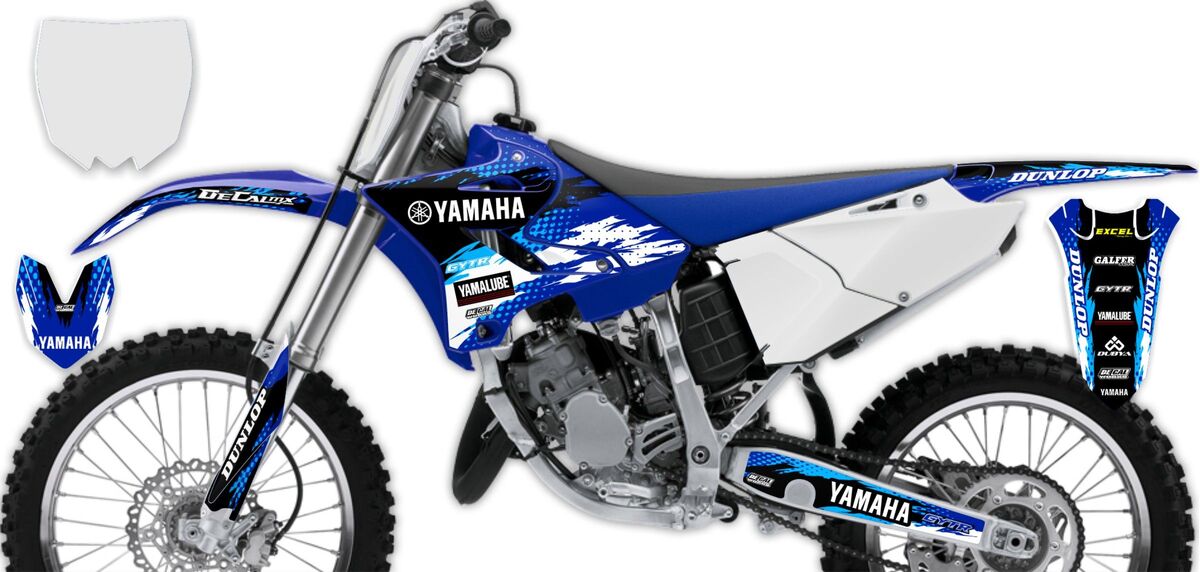 Yamaha YZ125 Blue/Black T-8 Ready Made Rad Graphics Kit