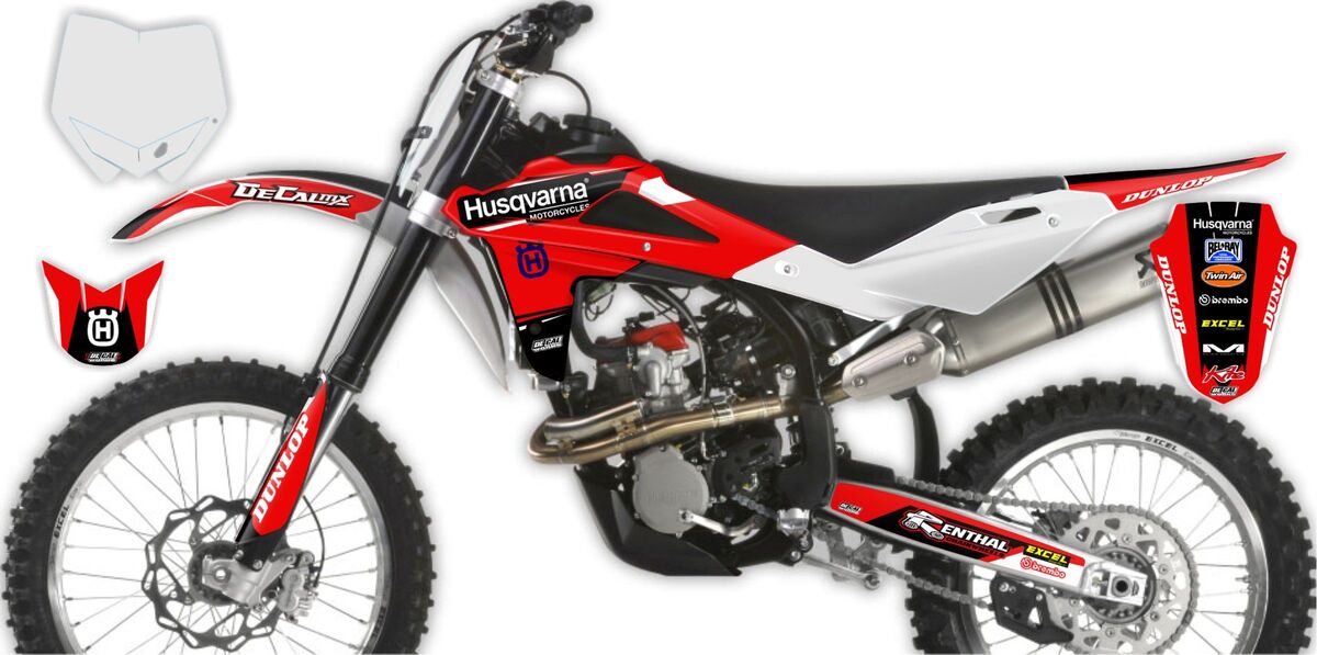 Husqvarna TC Red/Black T-1 Ready Made Full Graphics Kit