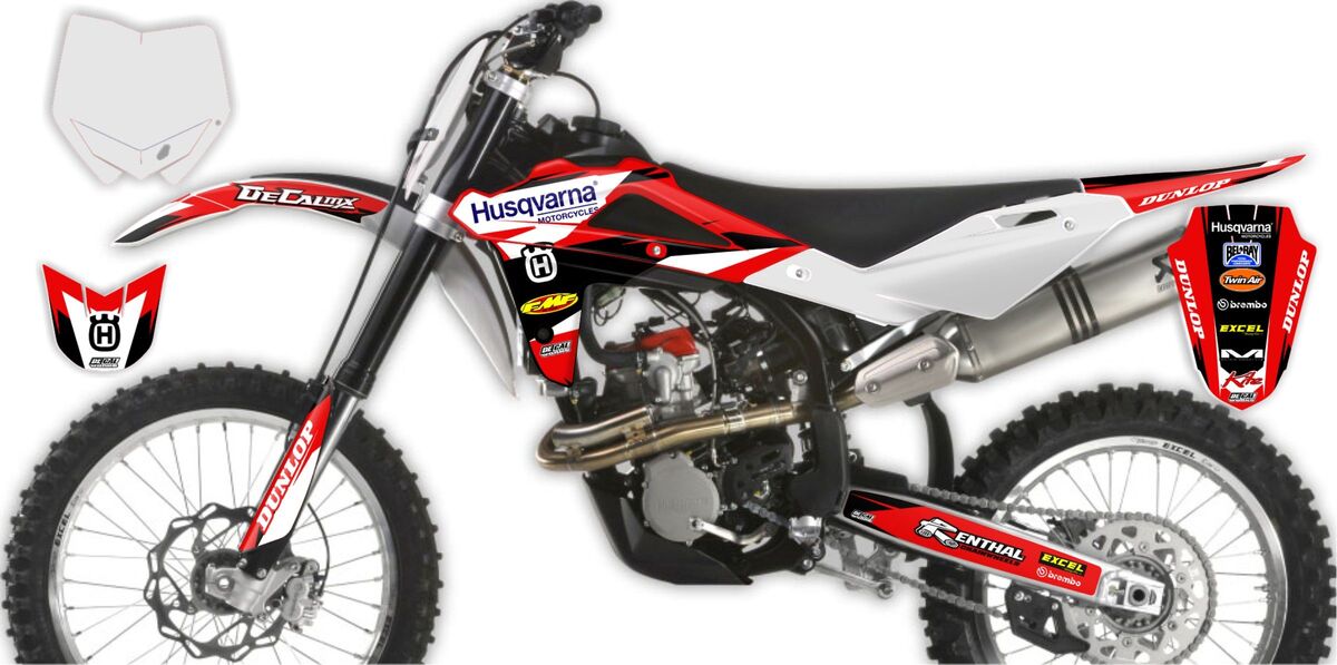 Husqvarna TC Red/Black T-3 Ready Made Full Graphics Kit