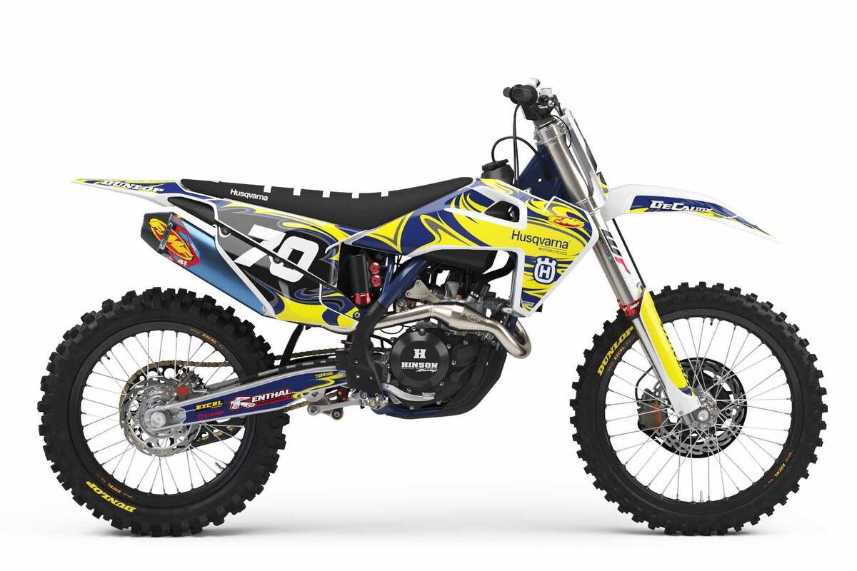 Husqvarna TC Red/Black T-7 Number Plate Graphics Kit