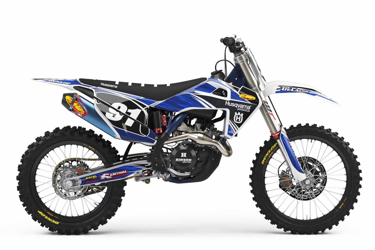 Husqvarna TC Red/White T-9 Semi Custom Complete Graphics Kit