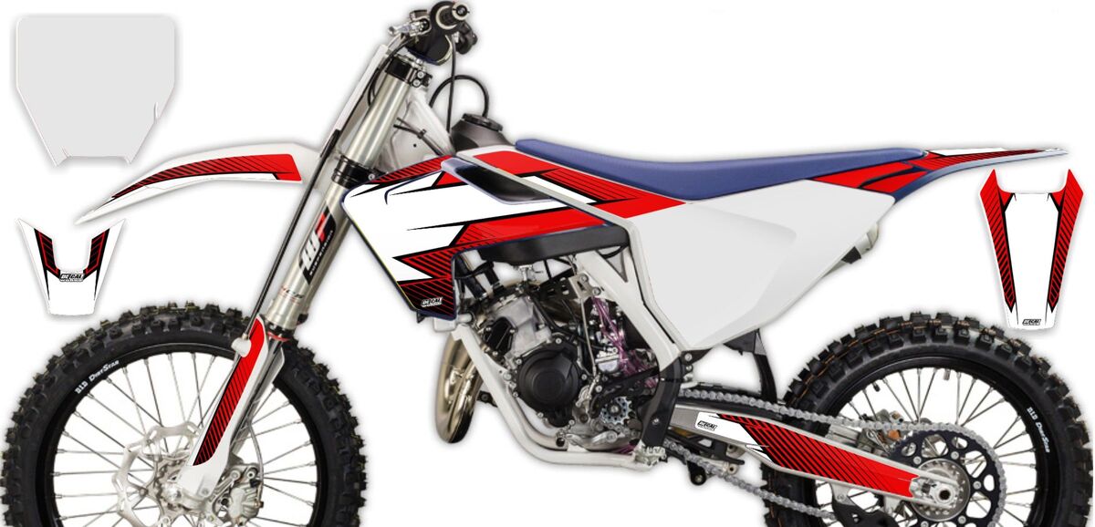 Husqvarna TC Red/White T-11 Semi Custom Full Graphics Kit
