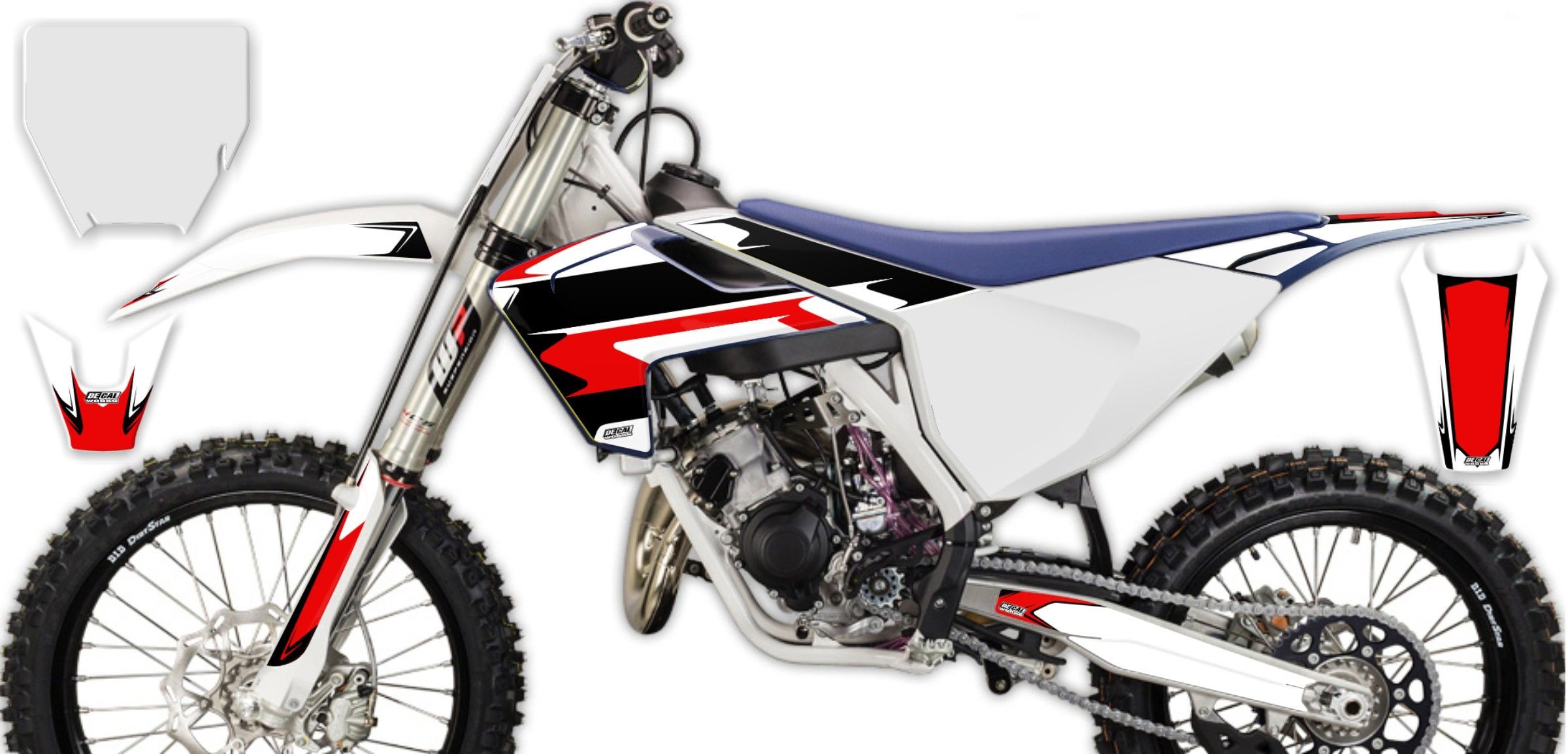 Husqvarna TC White/Black T-4 Semi Custom Full Graphics Kit