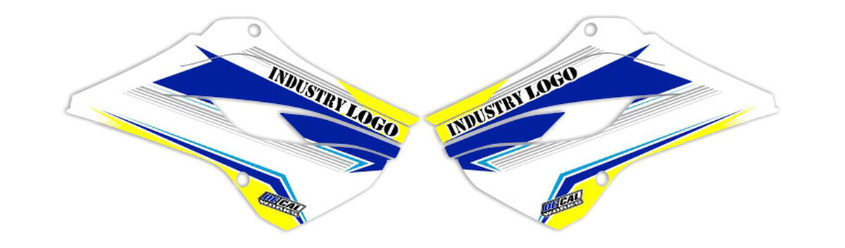 Husqvarna TC White/Blue T-12 Semi Custom Full Graphics Kit