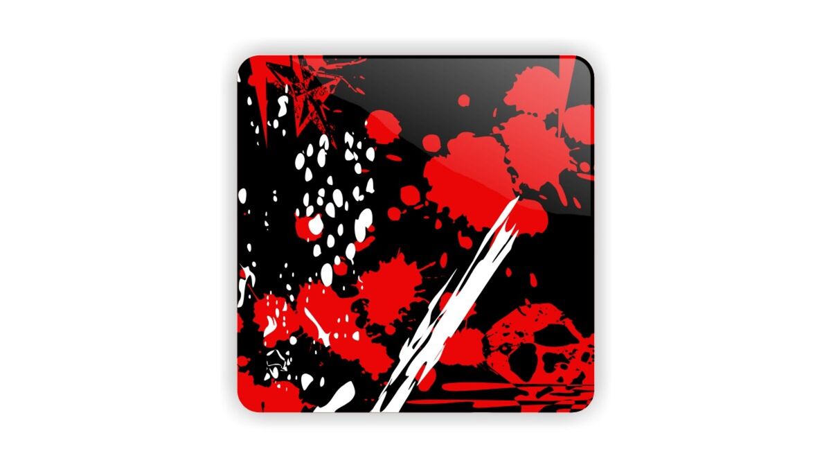 Red/Black T-5 Hub Frame Decal