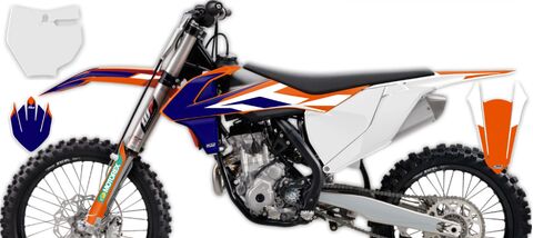 KTM SXF Navy/Orange Factory 9 Semi Custom Full Graphics Kit