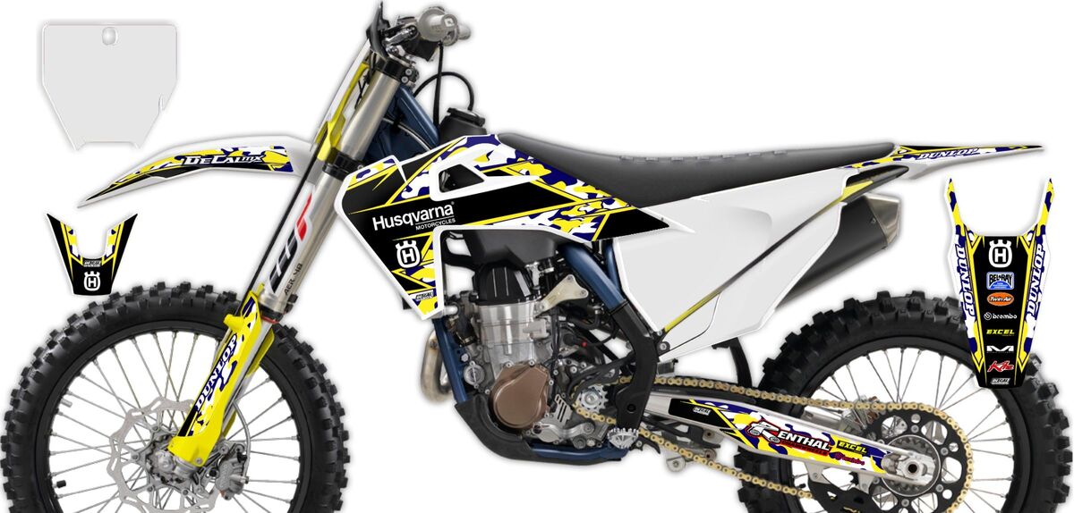 Husqvarna FC Navy/Black Traditional Camo Ready Made Rad Graphics Kit