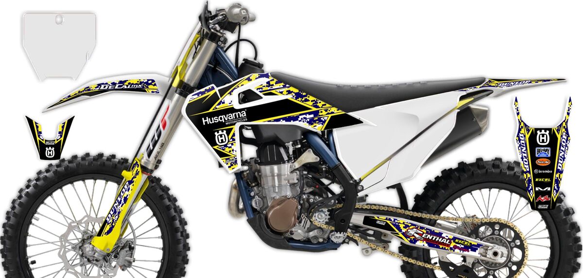 Husqvarna FC Navy/Black Digital Camo Ready Made Rad Graphics Kit
