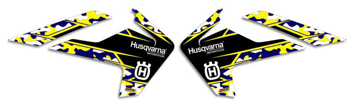 Husqvarna FC Navy/Black Traditional Camo Ready Made Full Graphics Kit