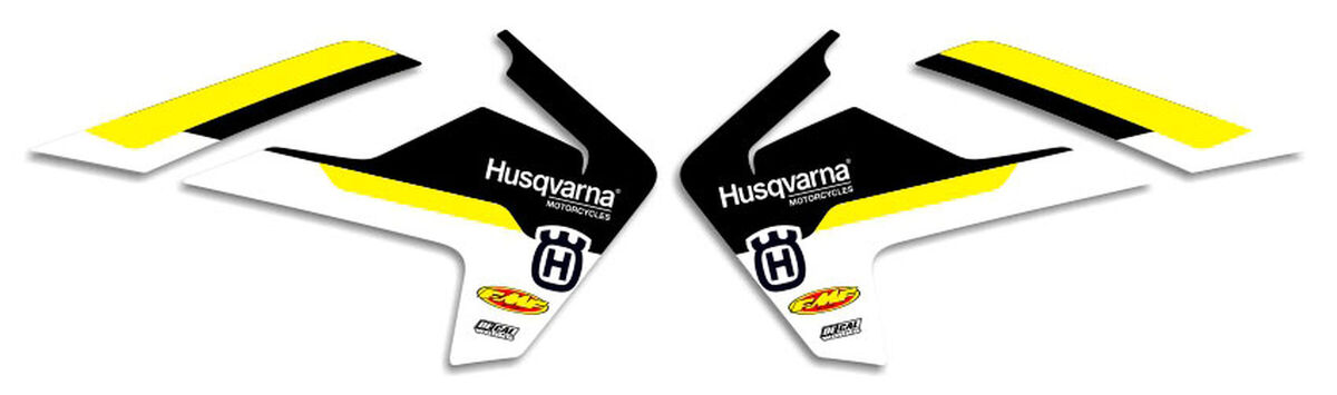 Husqvarna FC White/Black Factory 18 Number Plate Graphics Kit