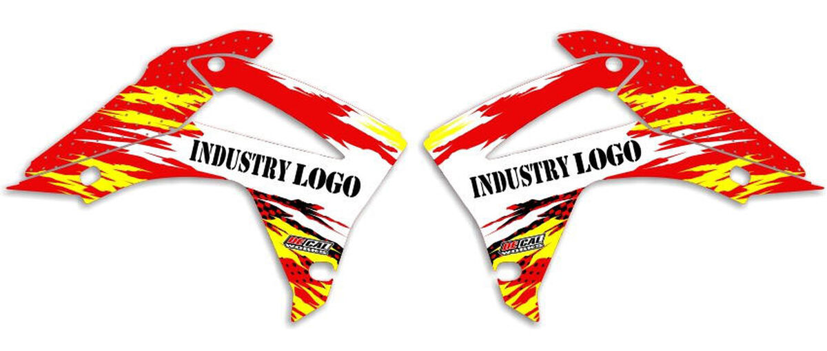 Honda CR125 Red/Black T-8 Semi Custom Full Graphics Kit