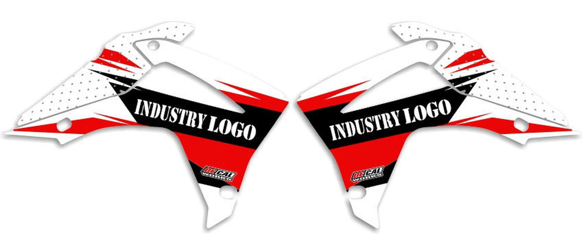 Honda CR125 White/Red T-3 Semi Custom Complete Graphics Kit