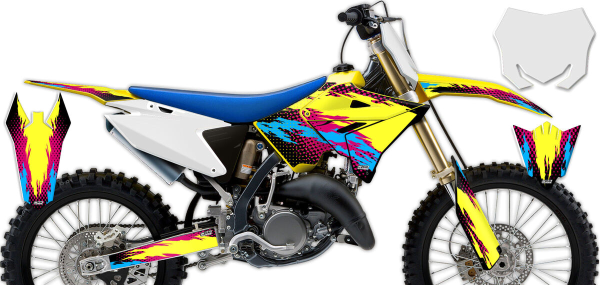 Suzuki RM125 Black/Pink T-8 Semi Custom Full Graphics Kit