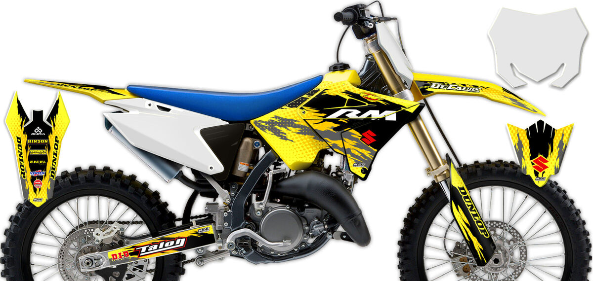Suzuki RM250 Yellow/Sunflower T-8 Ready Made Full Graphics Kit