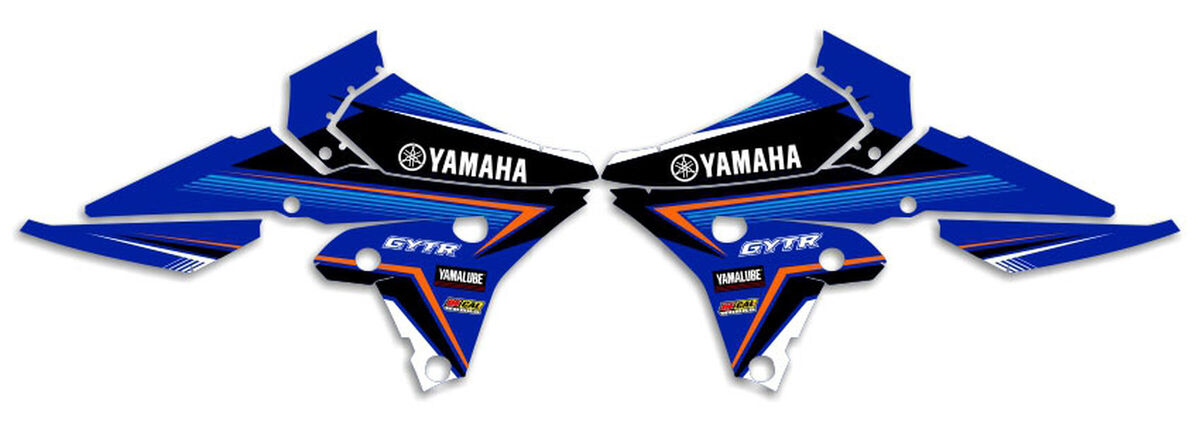 Yamaha YZ450F Blue/Black T-12 Ready Made Rad Graphics Kit