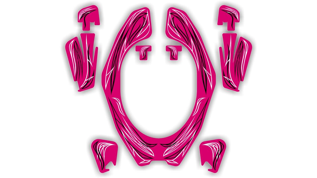 Pink/White VonDE Neck Brace DeCal