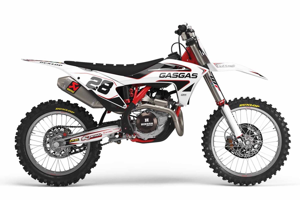GasGas MCF Red/White T-2 Semi Custom Full Graphics Kit