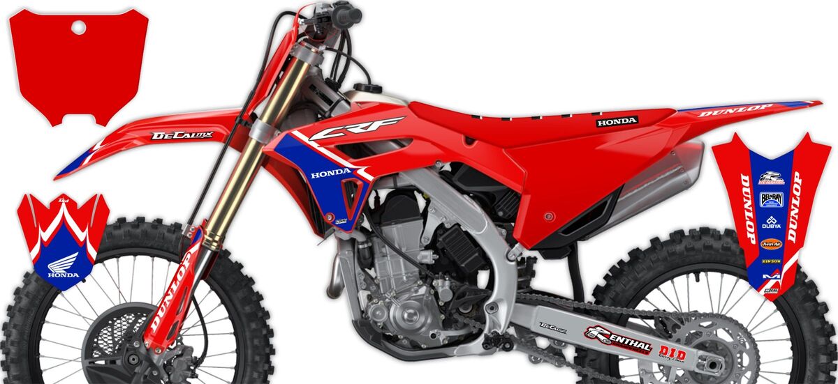 Honda CRF450 Red/Blue T-18 Ready Made Full Graphics Kit