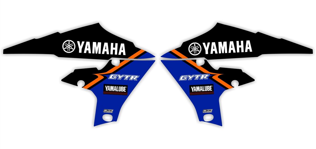 Yamaha YZ450F Black/Blue T-18 Ready Made Complete Graphics Kit