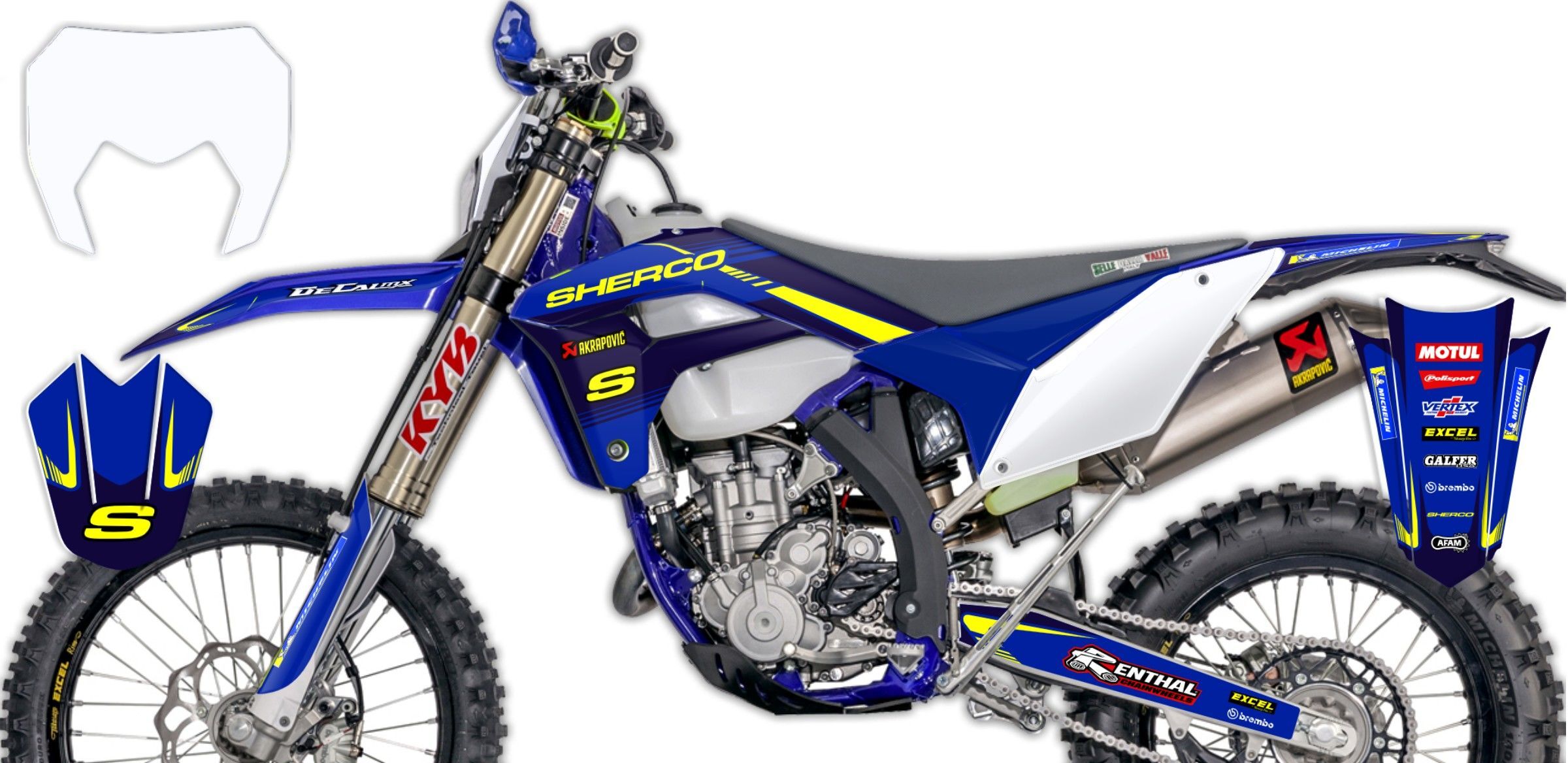 Sherco SEF Blue/Yellow Factory 2019 Ready Made Full Graphics Kit