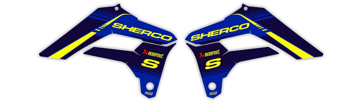 Sherco SEF Blue/Yellow Factory 2019 Ready Made Rad Graphics Kit