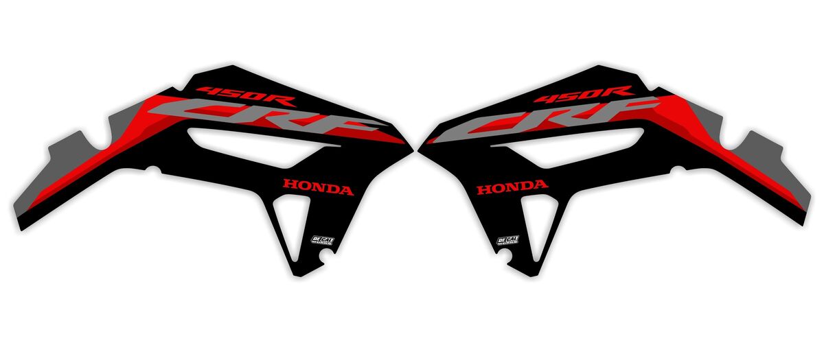 Honda CR250 Black/Red Factory 2021 Semi Custom Complete Graphics Kit
