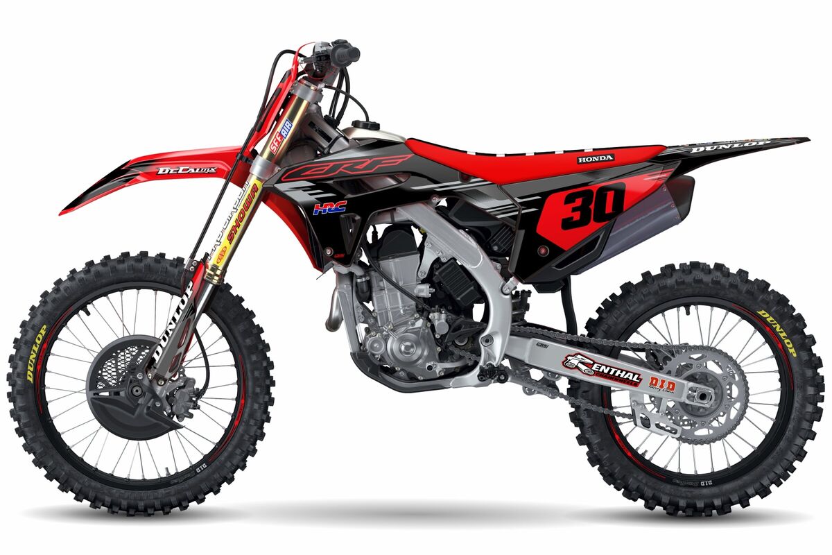 Honda CRF250 Black/Grey 232 Ready Made Rad Graphics Kit