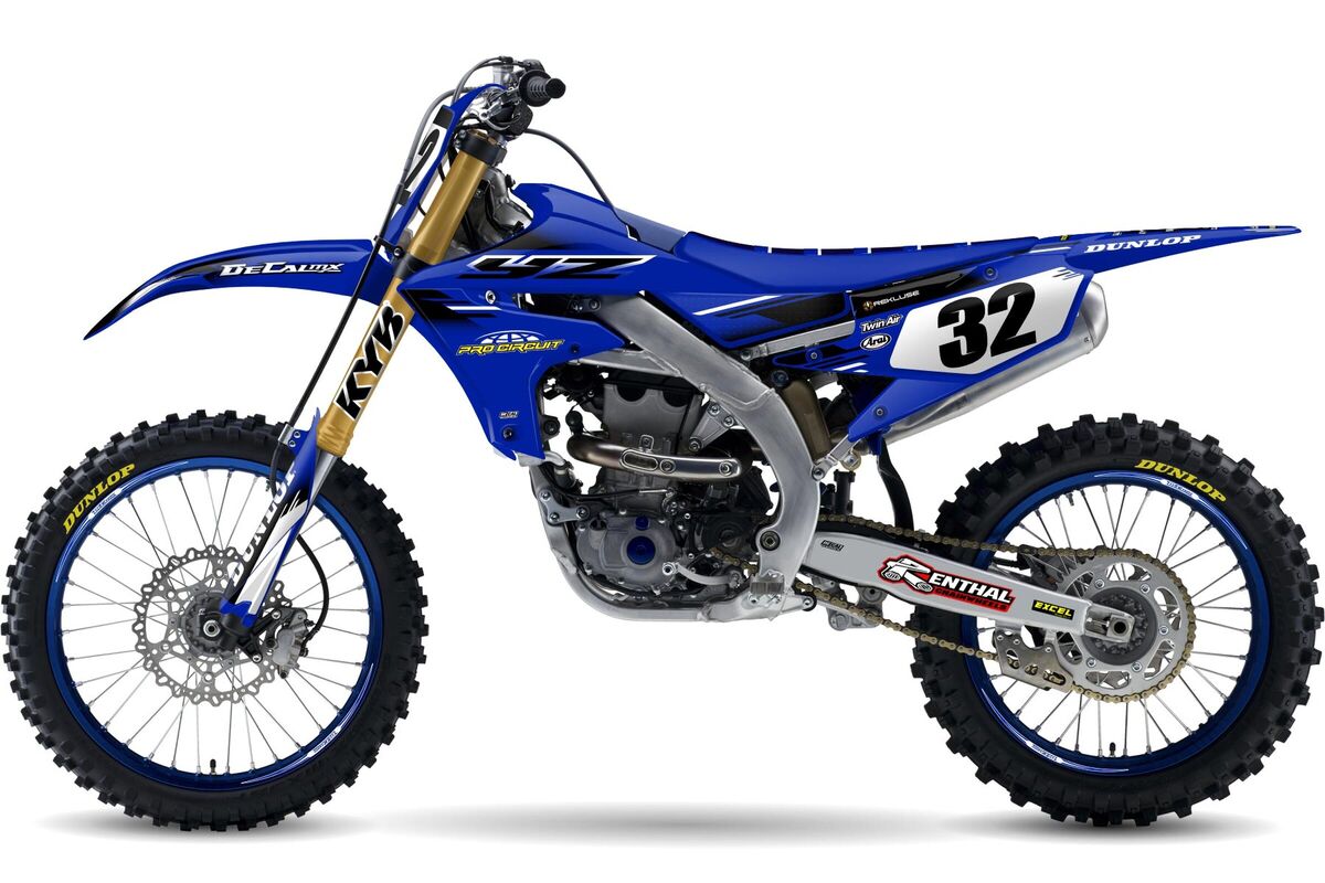 Yamaha YZ250F Blue/Black 232 Ready Made Complete Graphics Kit