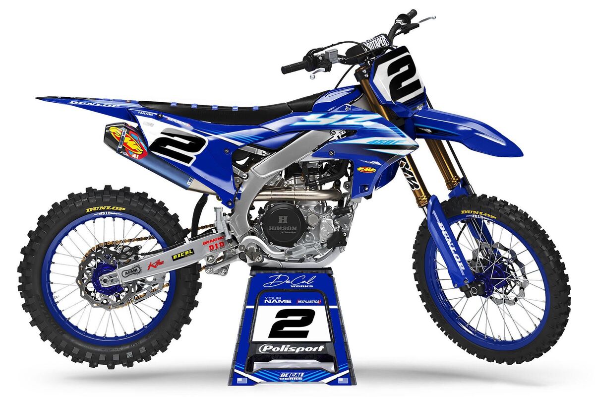 Yamaha YZ250F White/Purple OEM Series 25 Semi Custom Complete Graphics Kit
