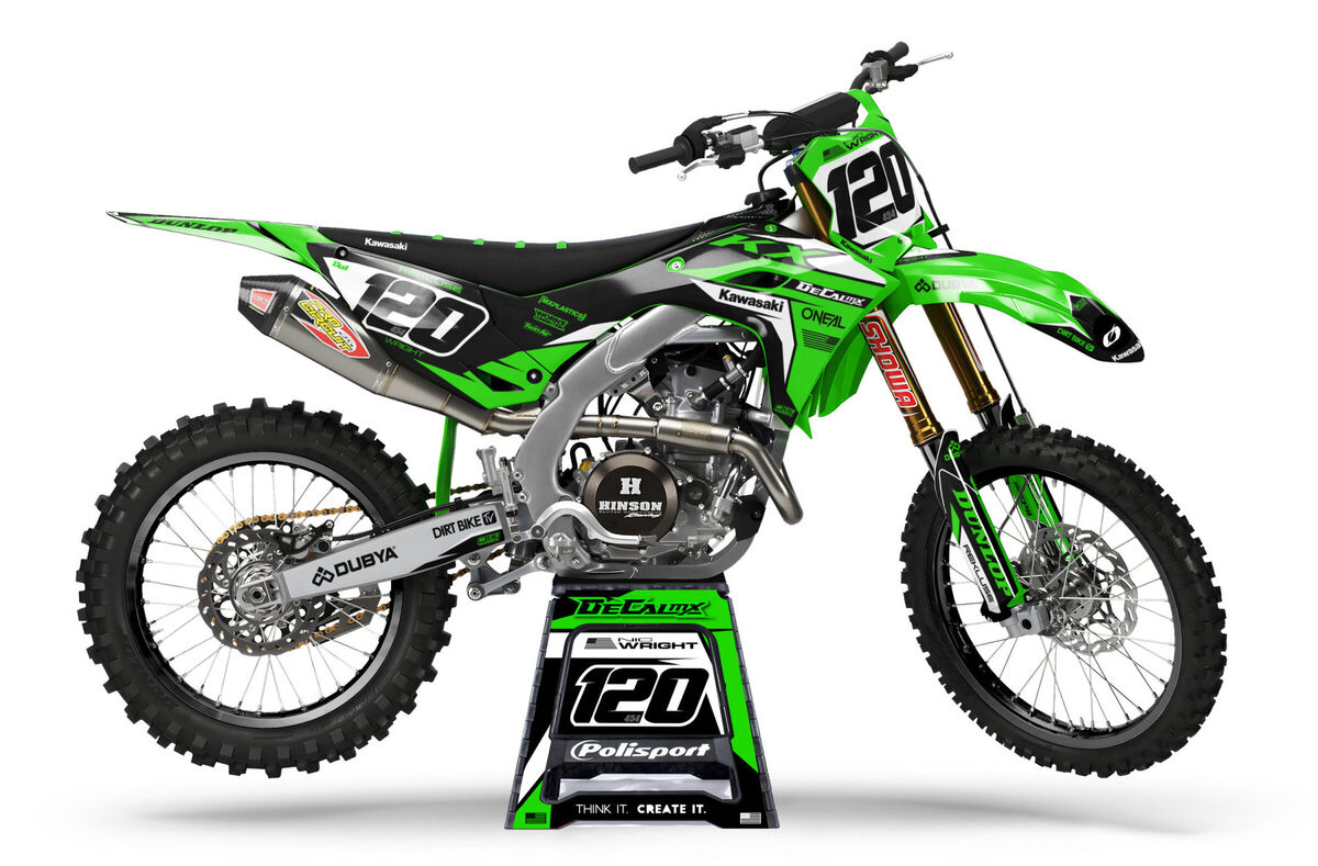 Kawasaki KX250F NW120K Design Ready Made Complete Graphics Kit