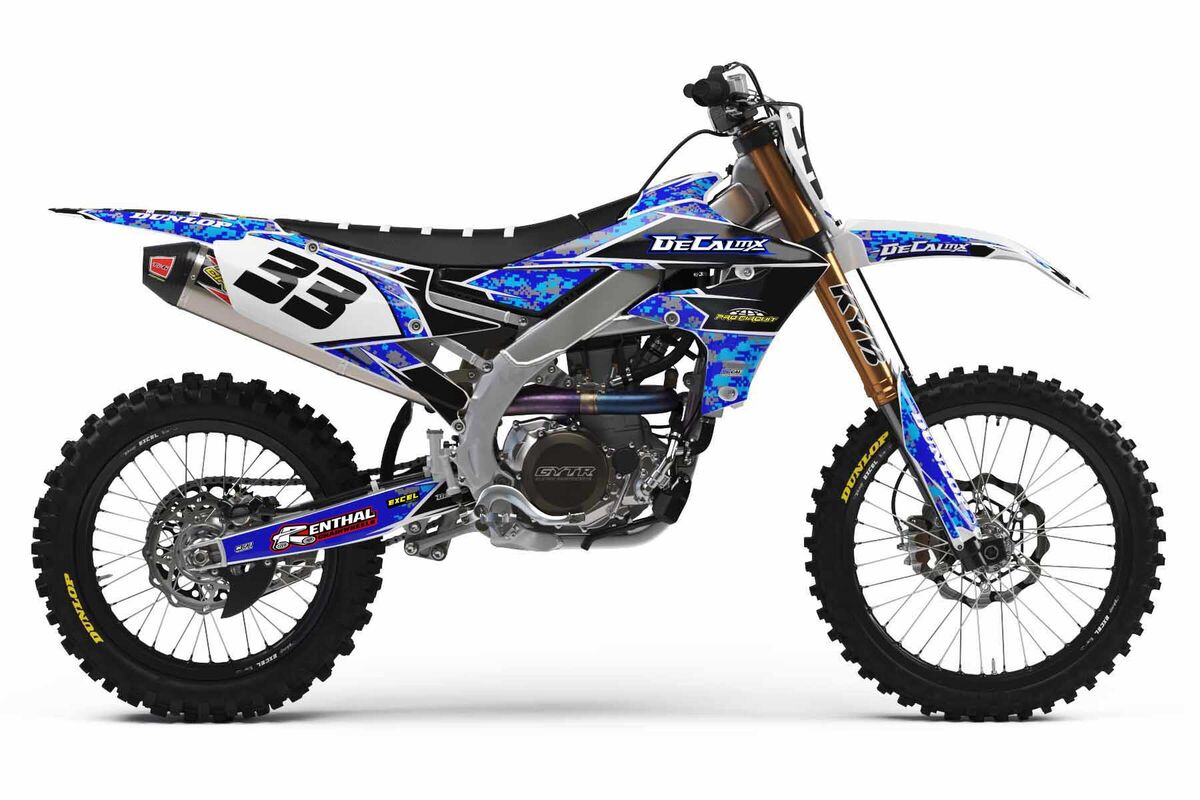 Yamaha YZ450F Blue/White Digital Camo Ready Made Full Graphics Kit
