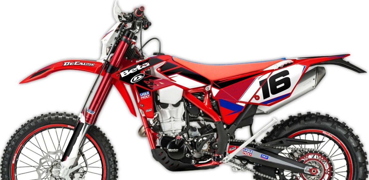 Beta RR Red/Black T-16 Number Plate Graphics Kit