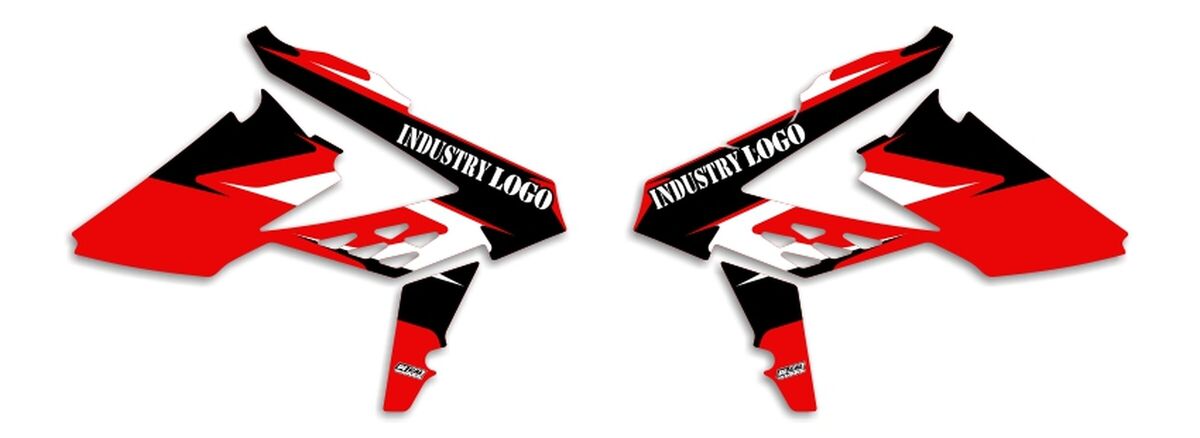 Beta RR Red/Black T-4 Semi Custom Rad Graphics Kit