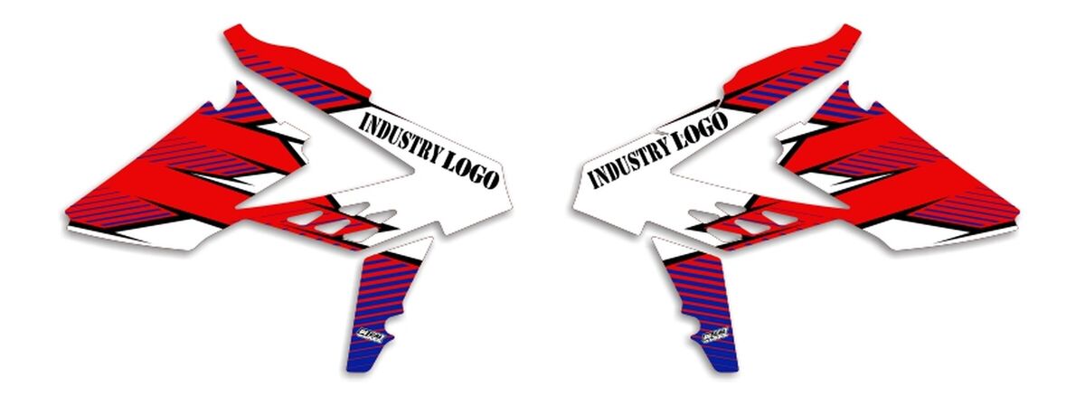 Beta RR Red/White T-11 Number Plate Graphics Kit