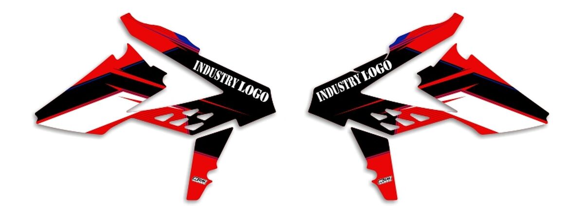 Beta RR Red/Black T-16 Number Plate Graphics Kit