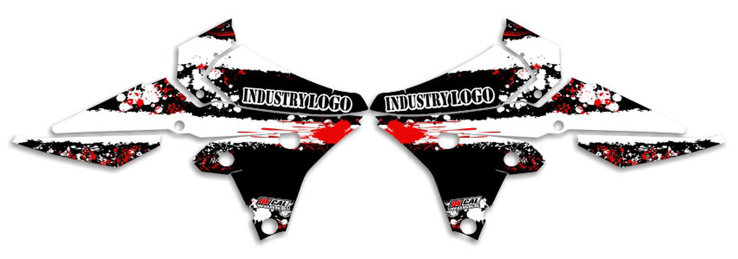 Yamaha YZ450F White/Black T-5 Semi Custom Full Graphics Kit