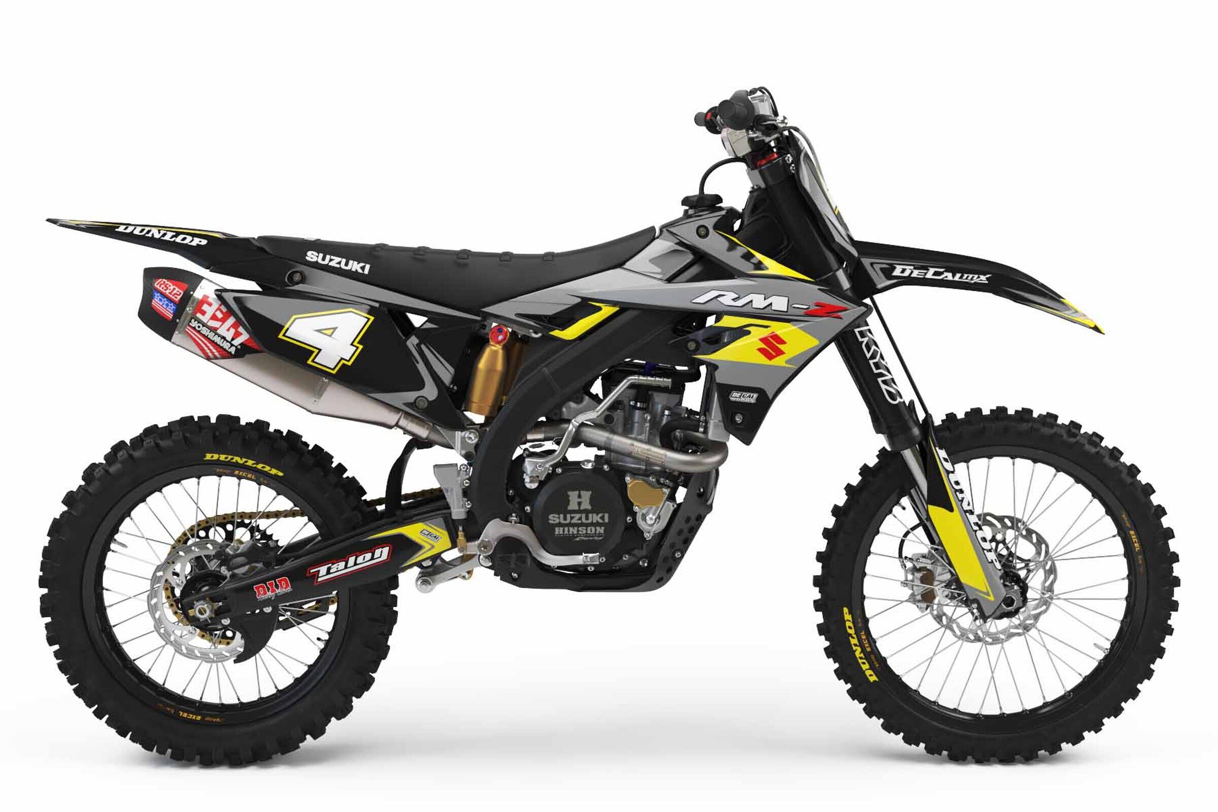 Suzuki RM85 Black/Yellow T-4 Semi Custom Rad Graphics Kit