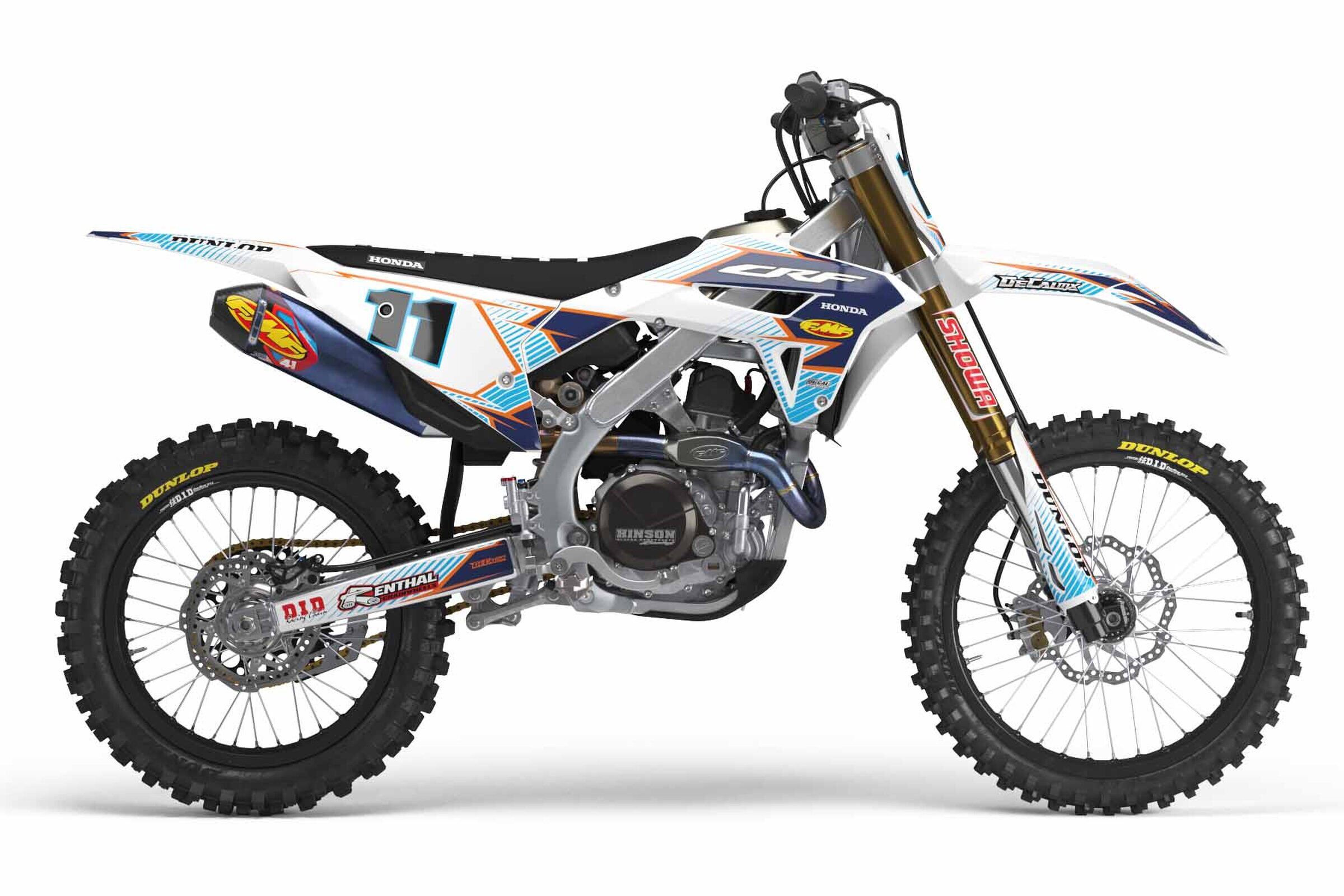 Honda CR125 Red/Black T-11 Ready Made Rad Graphics Kit