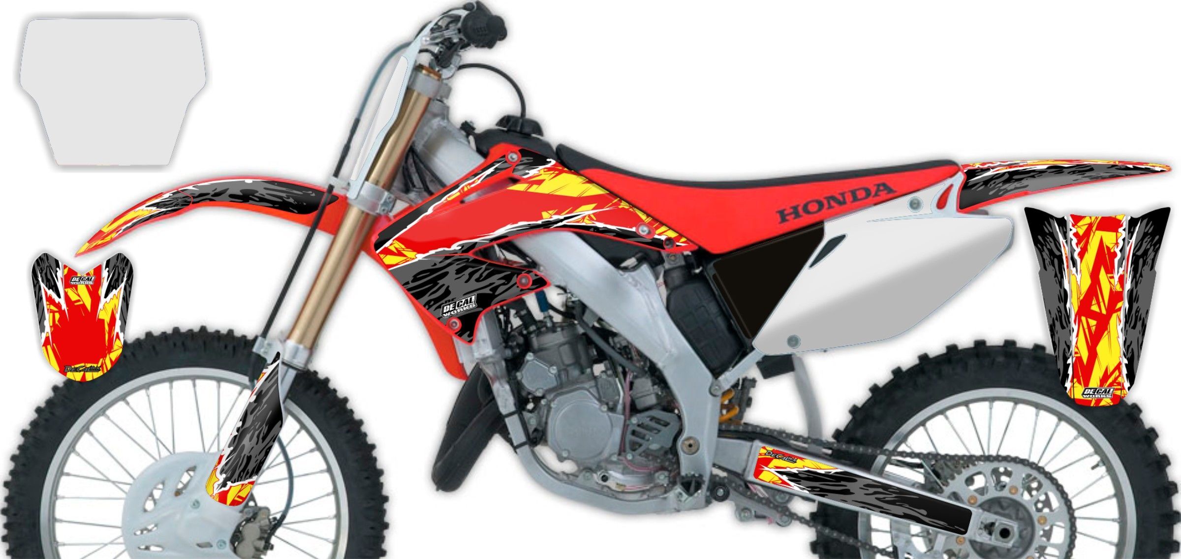 Honda CR125 Black/Grey T-10 Semi Custom Full Graphics Kit