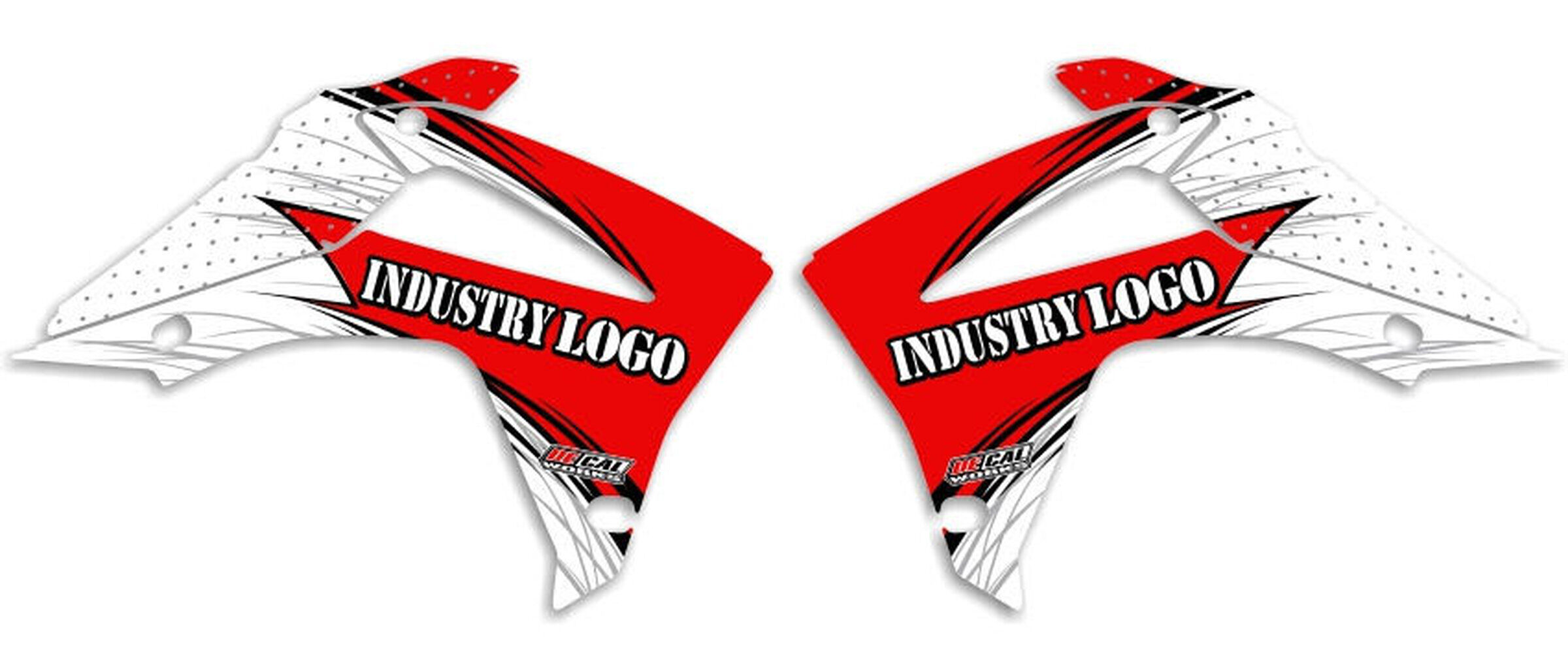 Honda CR125 White/Red T-9 Semi Custom Full Graphics Kit