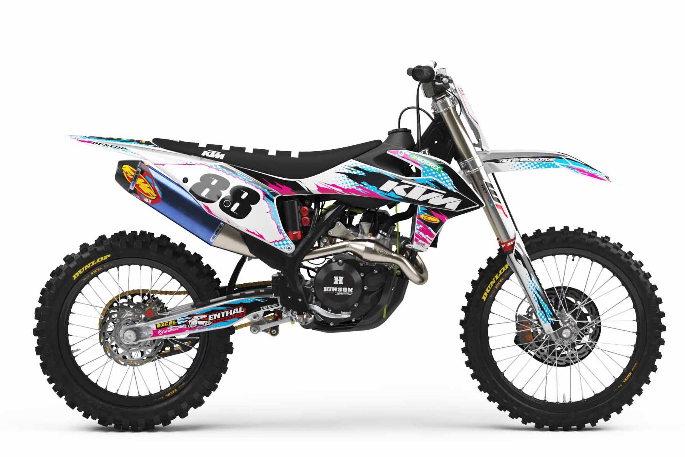 KTM SX85 Black/Grey T-8 Semi Custom Complete Graphics Kit