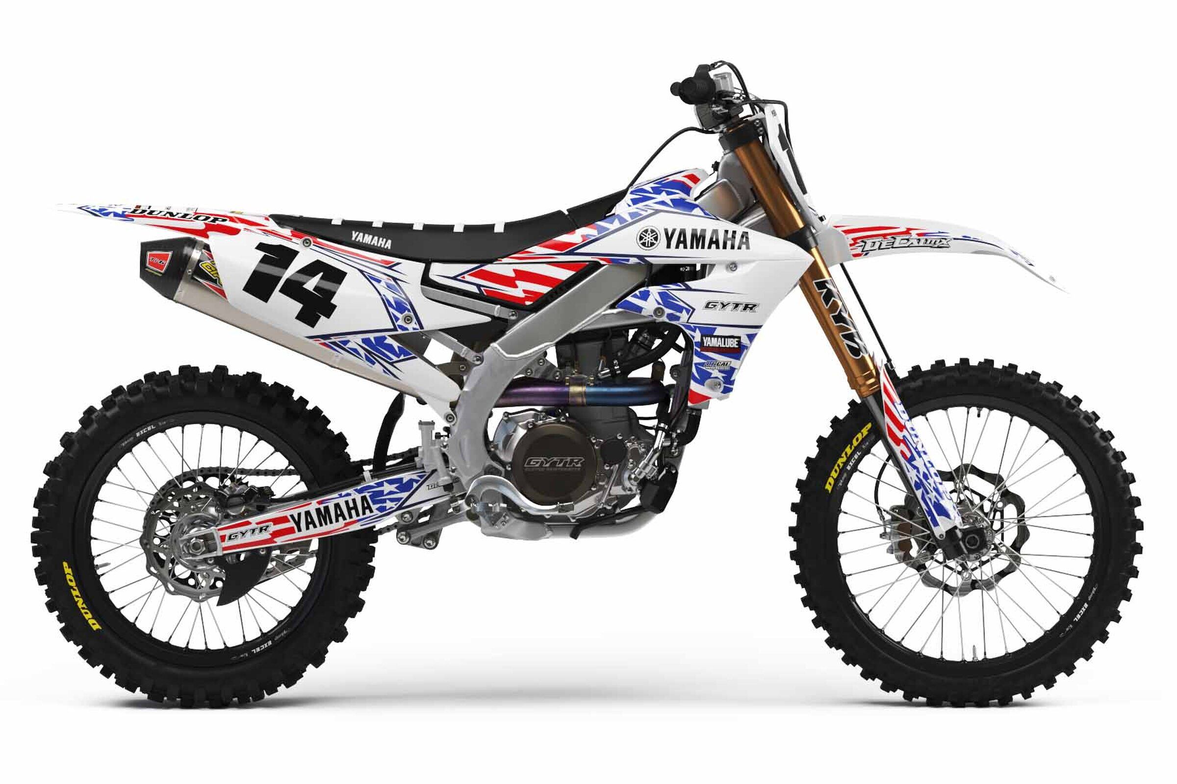 Yamaha YZ450F White/Black Stars And Stripes Semi Custom Complete ...