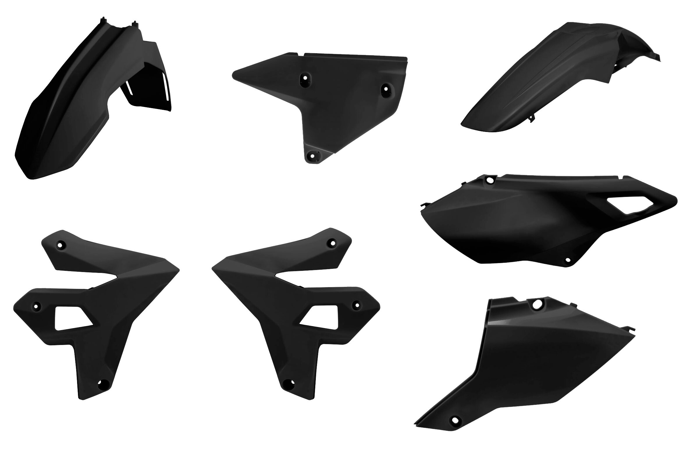 Polisport Black Restyled Plastic Kit fits 00-24 DR-Z400