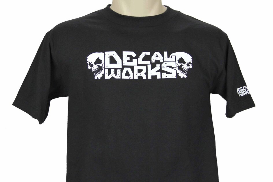 DeCal Works Skulls Black T-Shirt Small