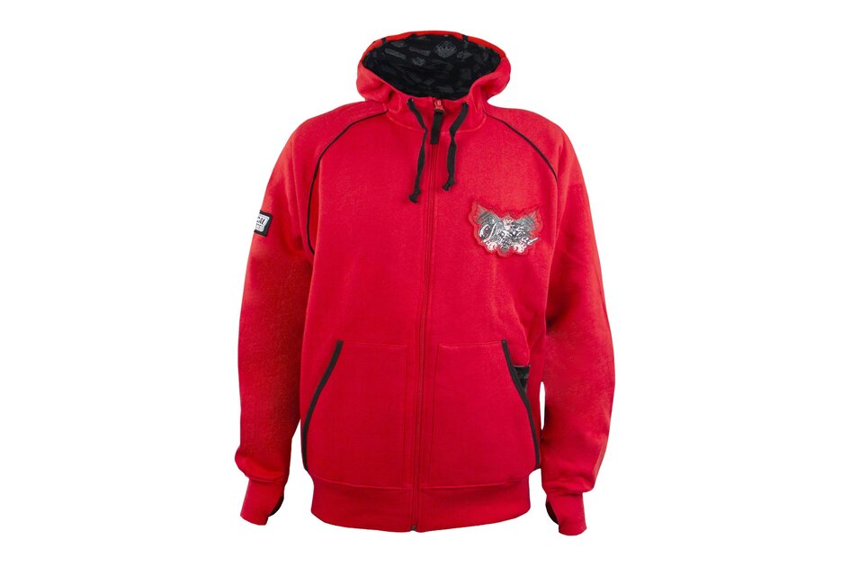 DeCal Works Red Zipper Hoodie Sweatshirt X Large