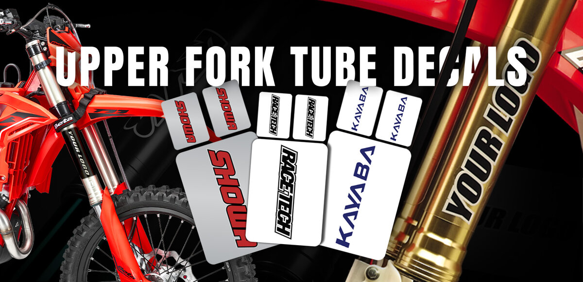 Dirt Bike Upper Fork Tube Decals | DeCal Works #1 Graphics Company