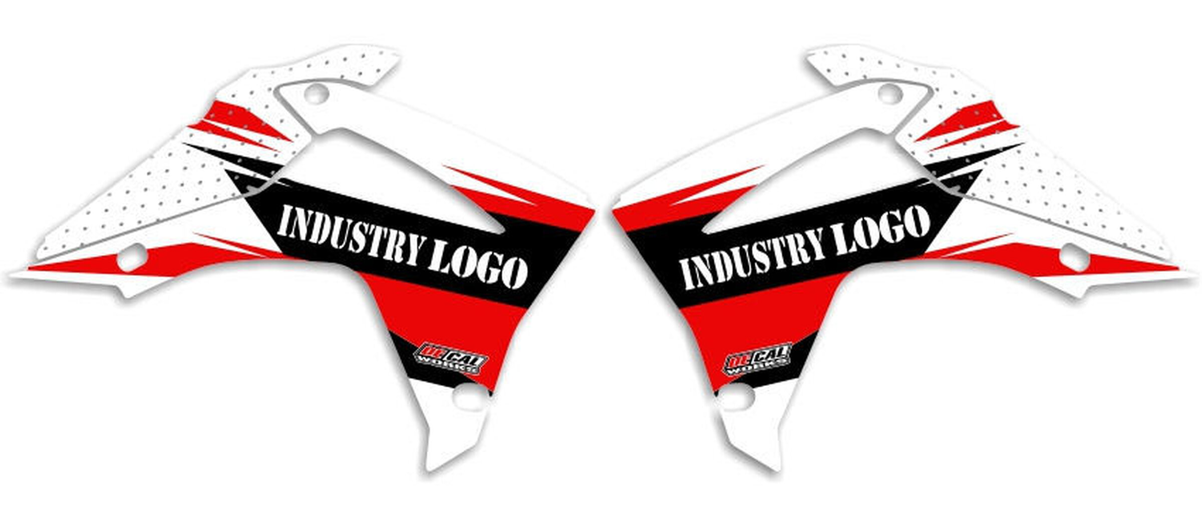 Honda CRF450 White/Red T-3 Number Plate Graphics Kit